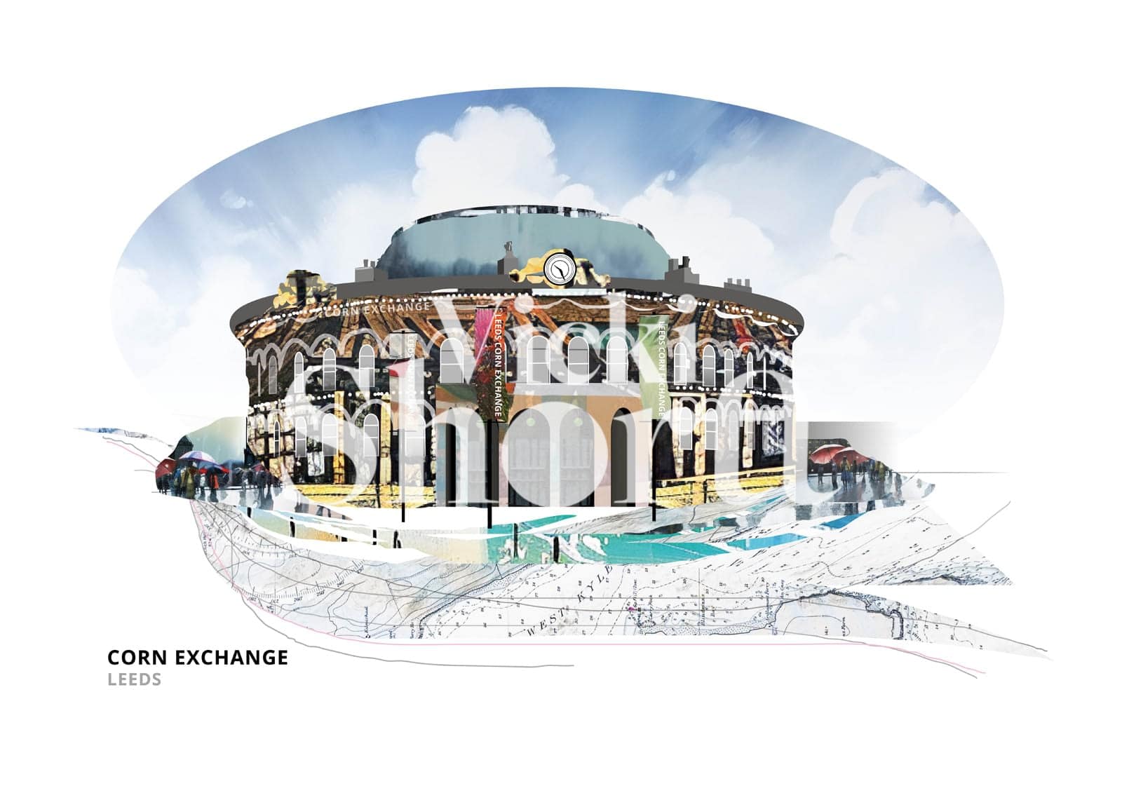 Corn Exchange Leeds Art Print - Vicki Shortt
