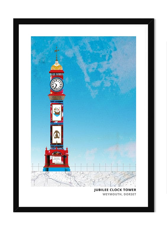 Jubilee Clock Tower Weymouth Art Print - Vicki Shortt